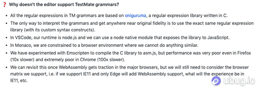 🌋 WebIDE 的开发记录其五（monaco-editor + textmate） | Ubug's playground